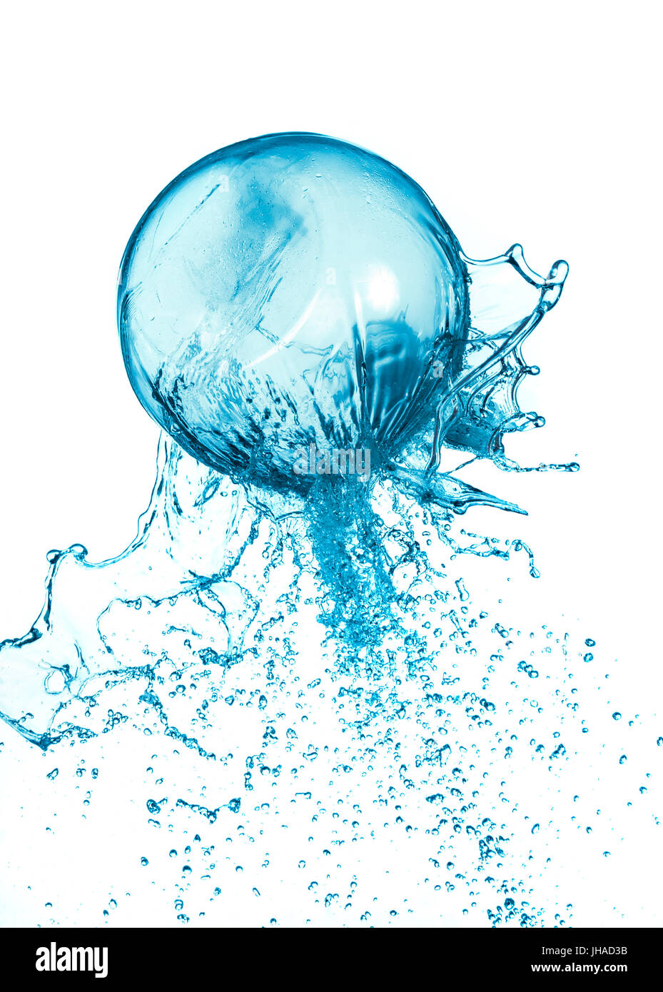 Abstract water ball splash isolated on white background Stock Photo - Alamy
