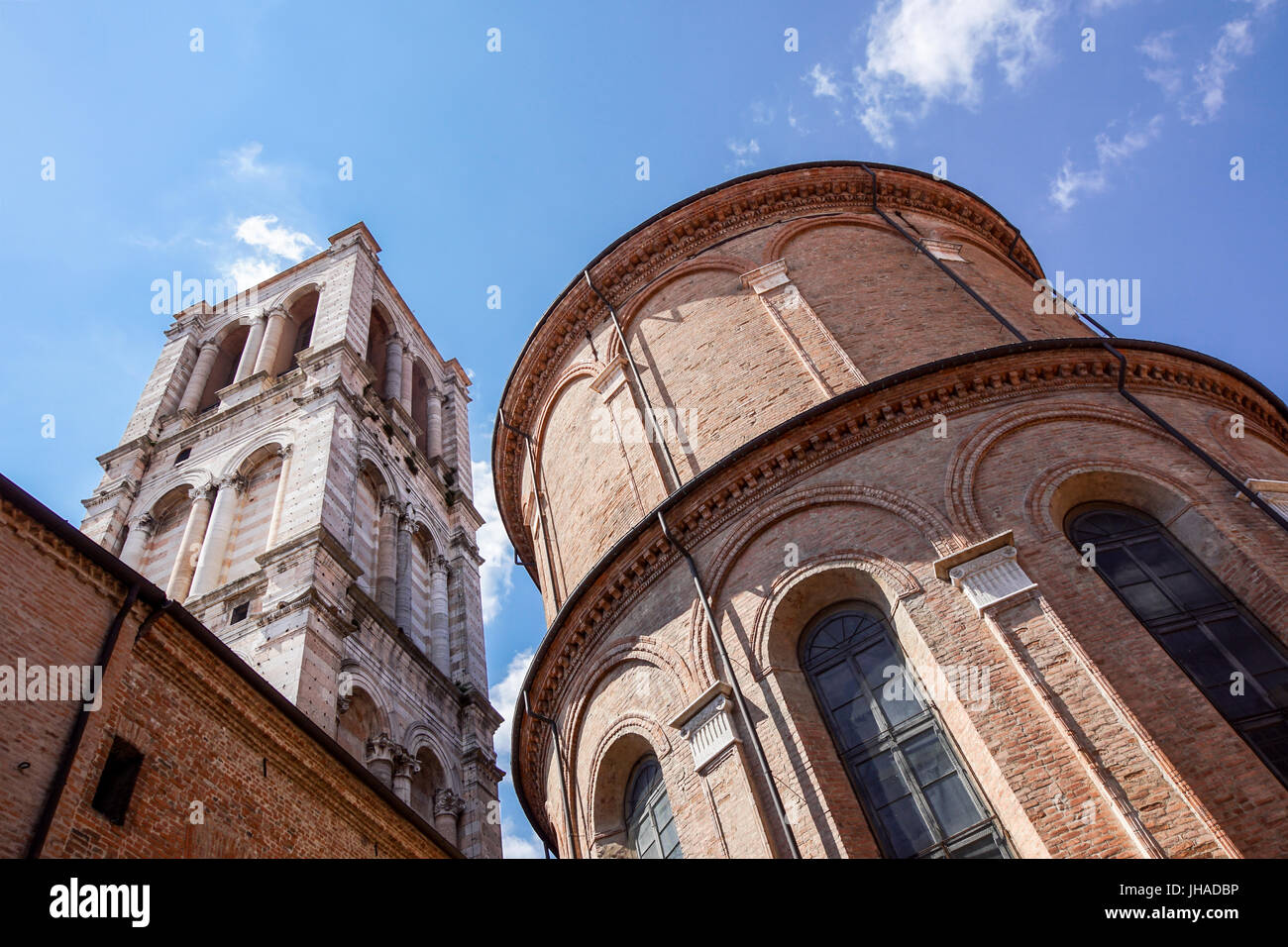 Tower of a church view in perspective from below Stock Photo - Alamy