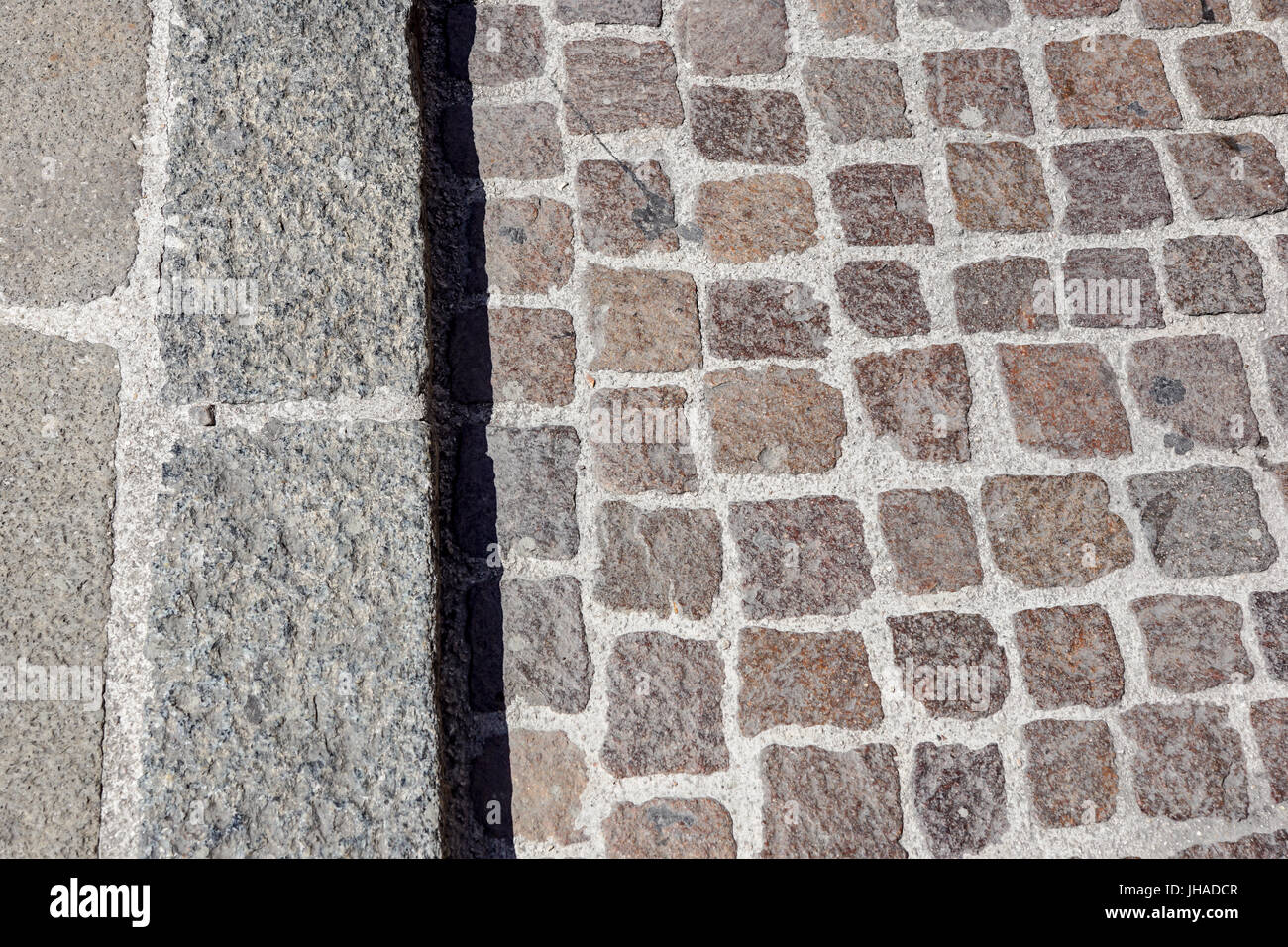 Brick pavement tile, top view. Urban texture as background Stock Photo ...
