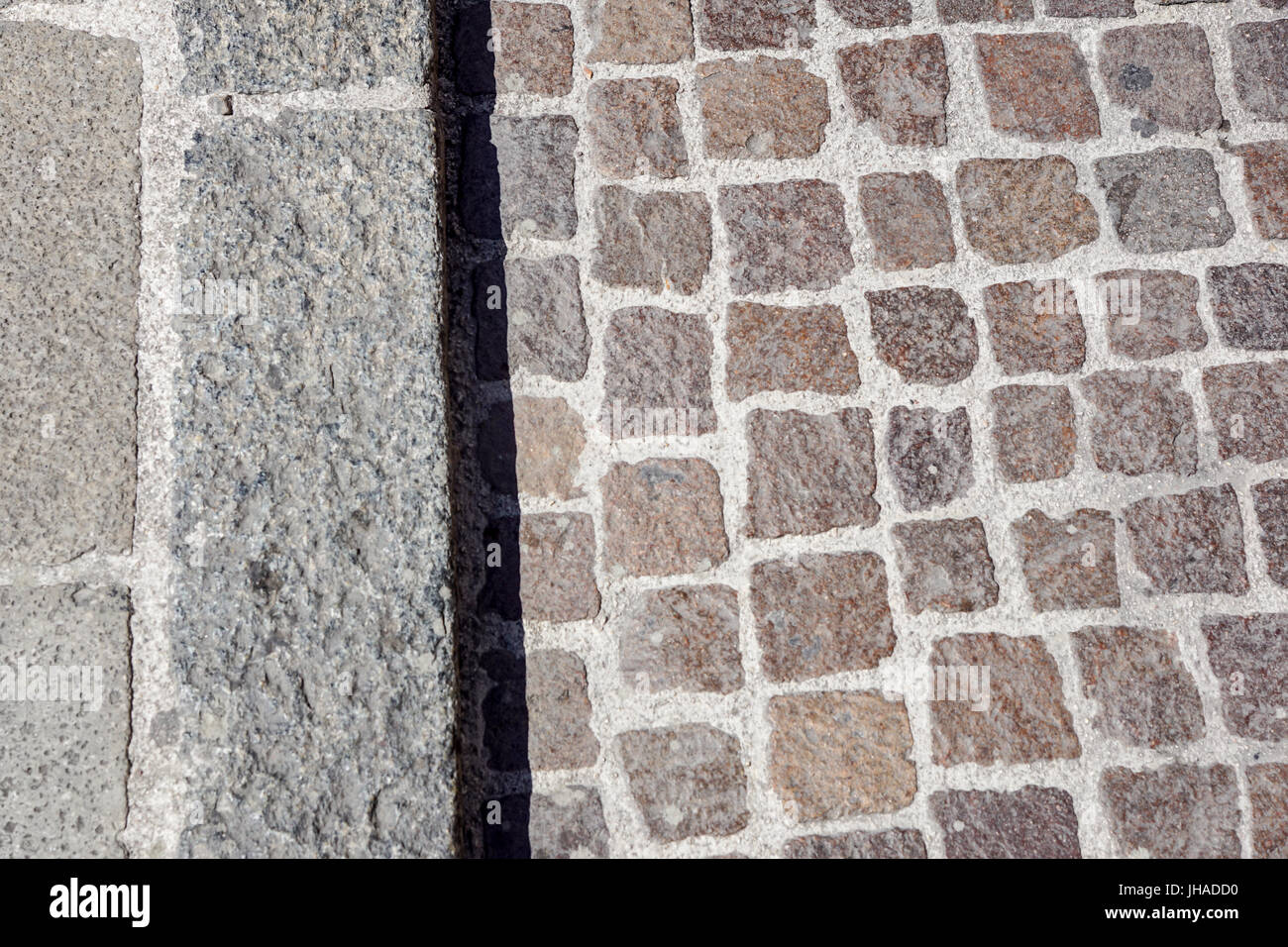 Brick pavement tile, top view. Urban texture as background Stock Photo ...