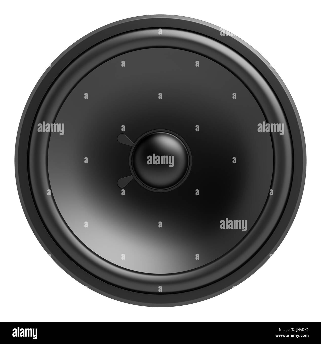 black loudspeaker isolated on white background Stock Photo - Alamy