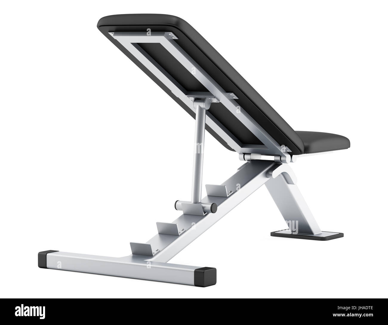 adjustable gym bench isolated on white background Stock Photo - Alamy