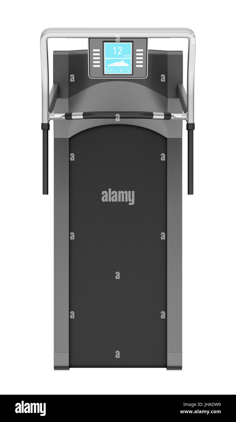 top view of treadmill isolated on white background Stock Photo - Alamy