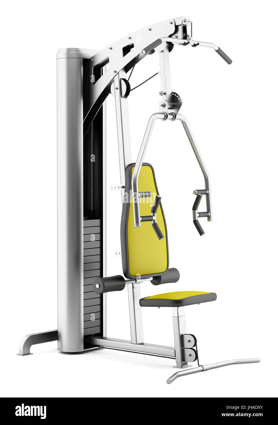 multigym machine isolated on white background Stock Photo - Alamy