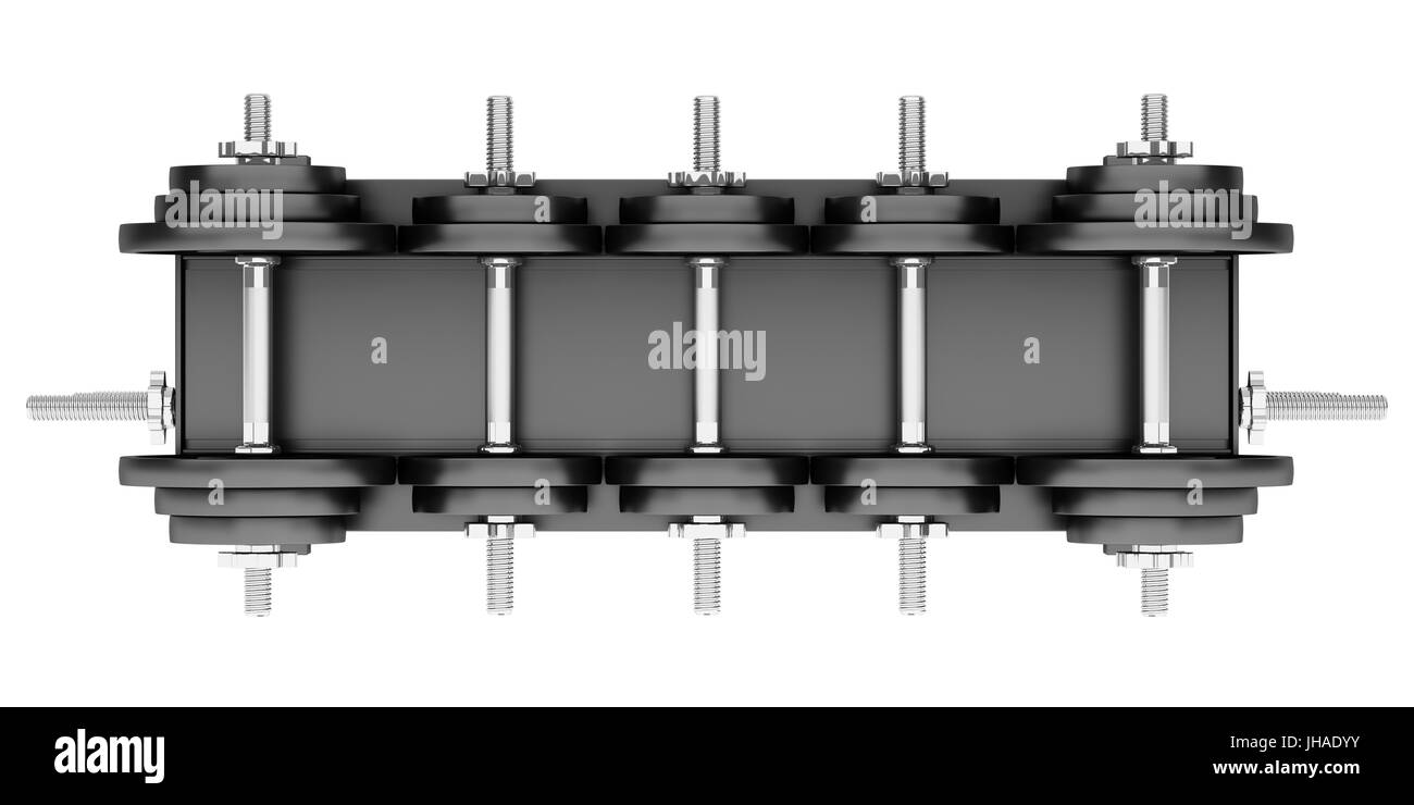 top view of gym weight rack isolated on white background Stock Photo ...
