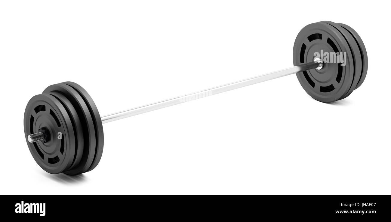 barbell isolated on white background Stock Photo - Alamy