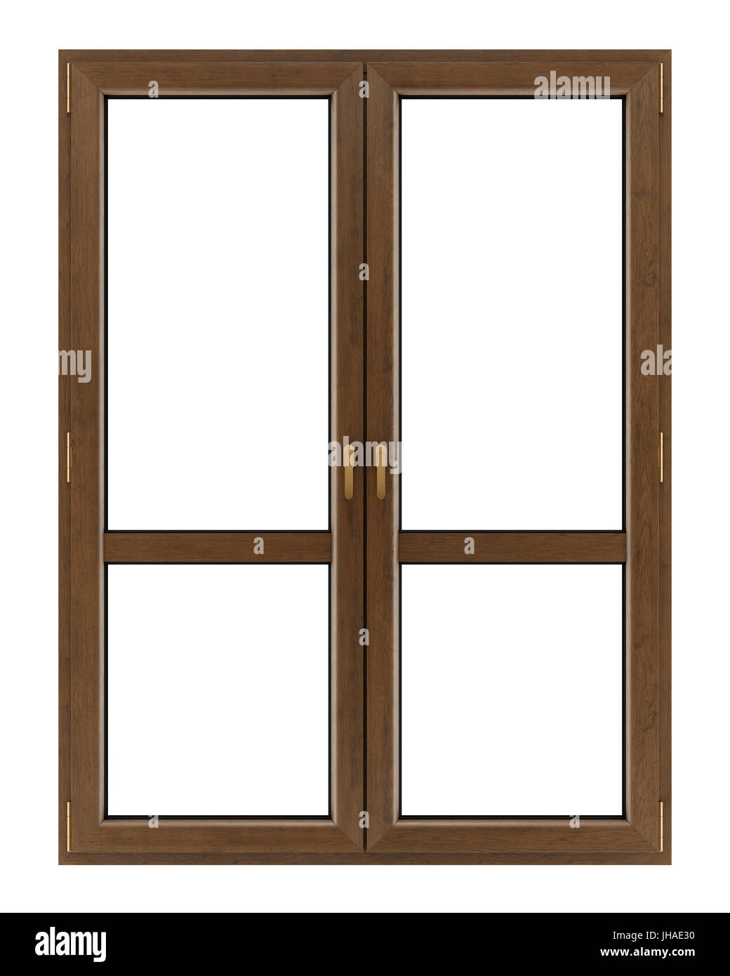 brown wooden window isolated on white background Stock Photo - Alamy