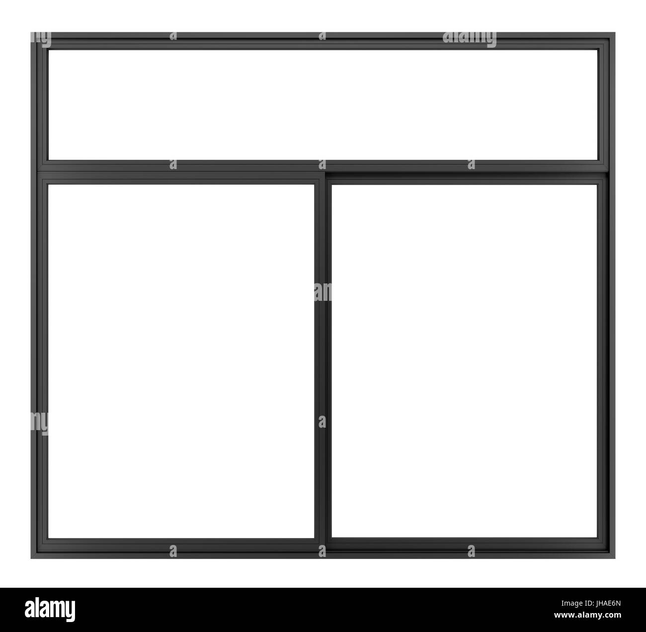 black metallic window isolated on white background Stock Photo - Alamy