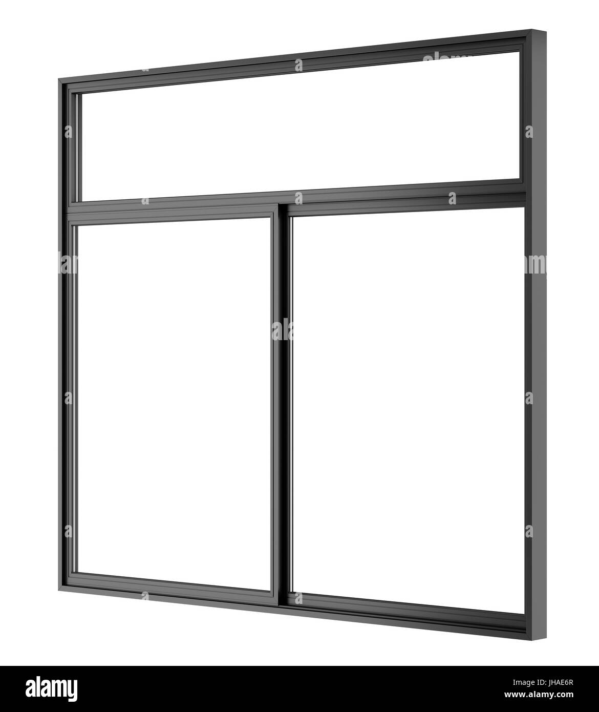 black metallic window isolated on white background Stock Photo - Alamy