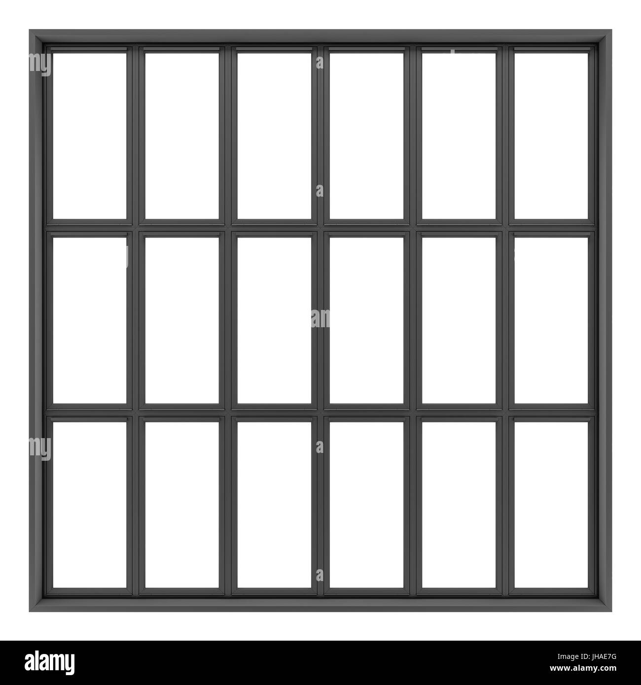 black metallic window isolated on white background Stock Photo - Alamy