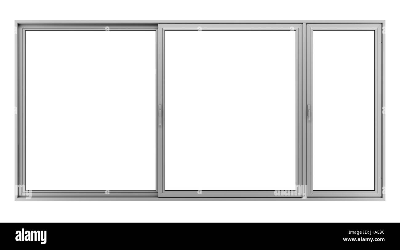 gray metallic window isolated on white background Stock Photo - Alamy