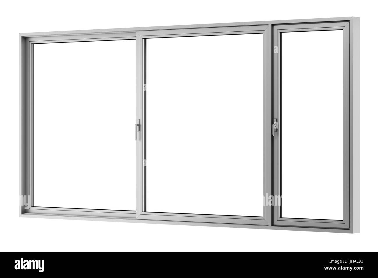 gray metallic window isolated on white background Stock Photo - Alamy