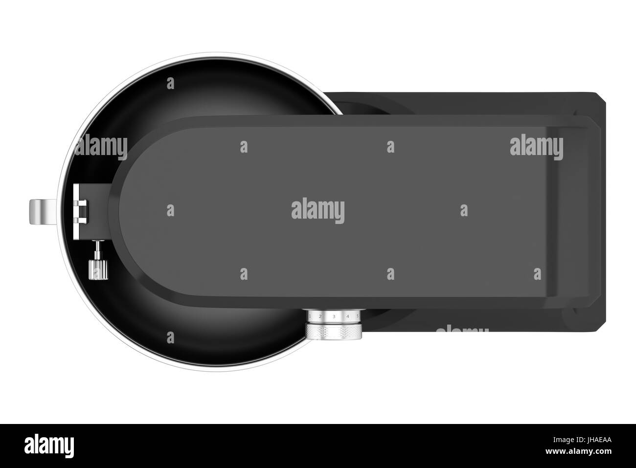 top view of black kitchen mixer isolated on white background Stock ...