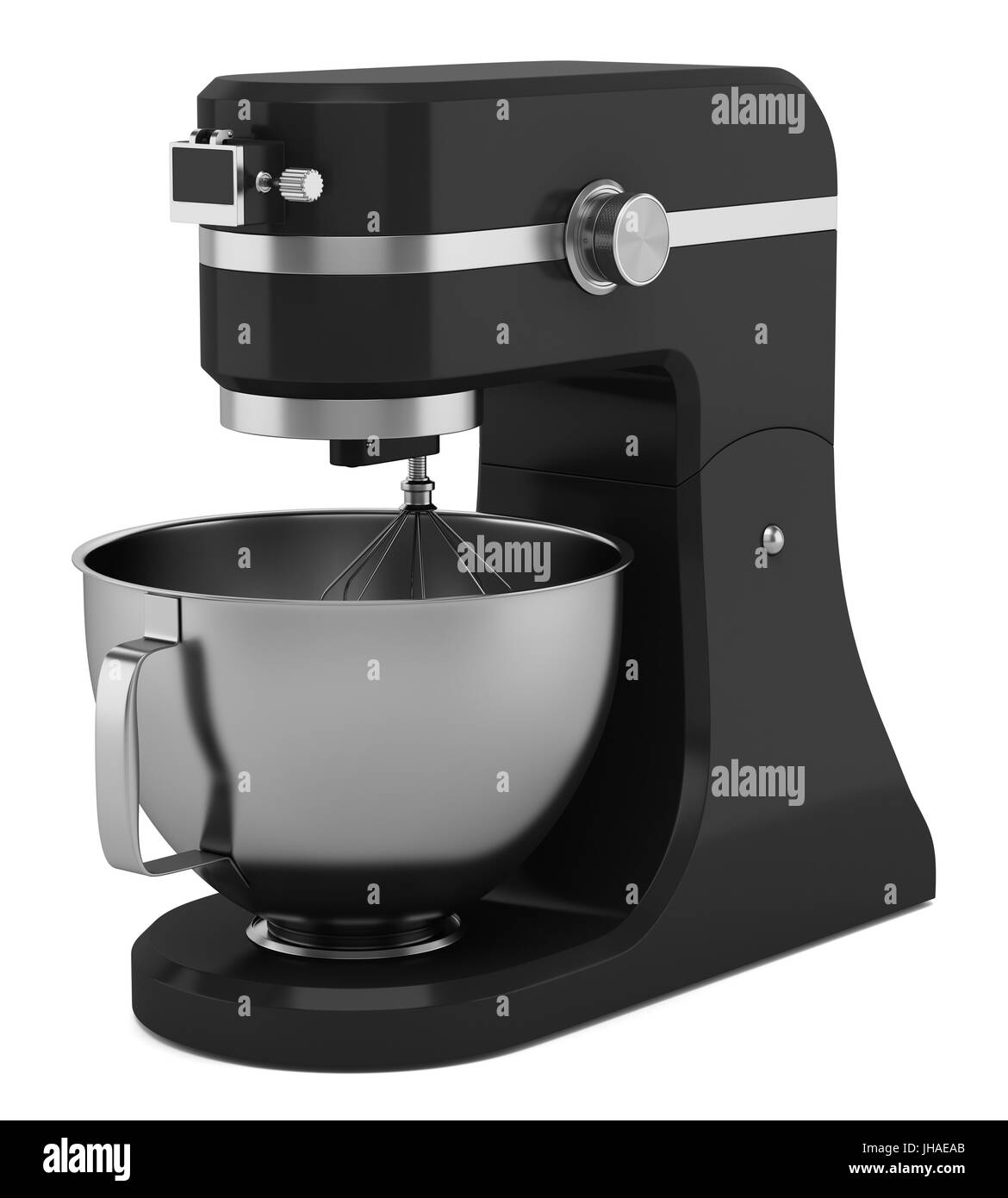 black kitchen mixer isolated on white background Stock Photo - Alamy