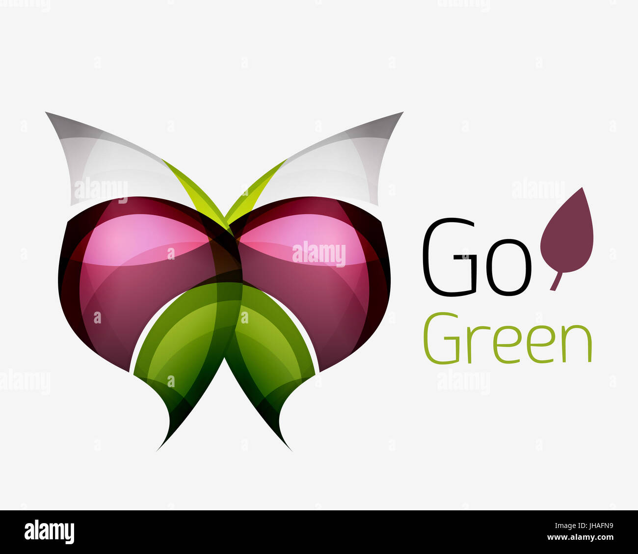 Shiny leaf icon. illustration Stock Photo - Alamy