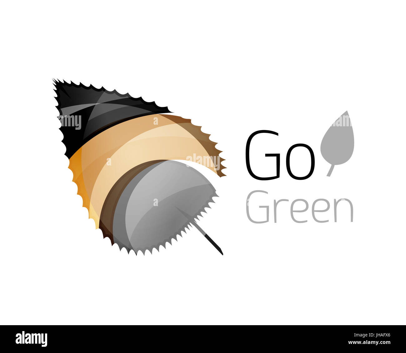 Shiny leaf icon. illustration Stock Photo - Alamy