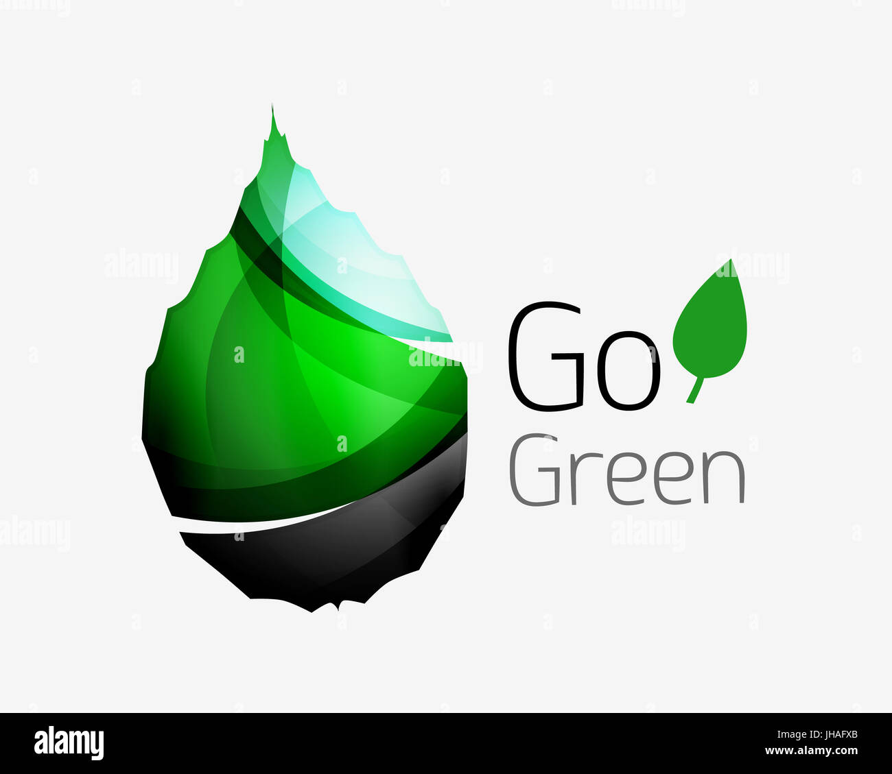 Shiny leaf icon. illustration Stock Photo - Alamy