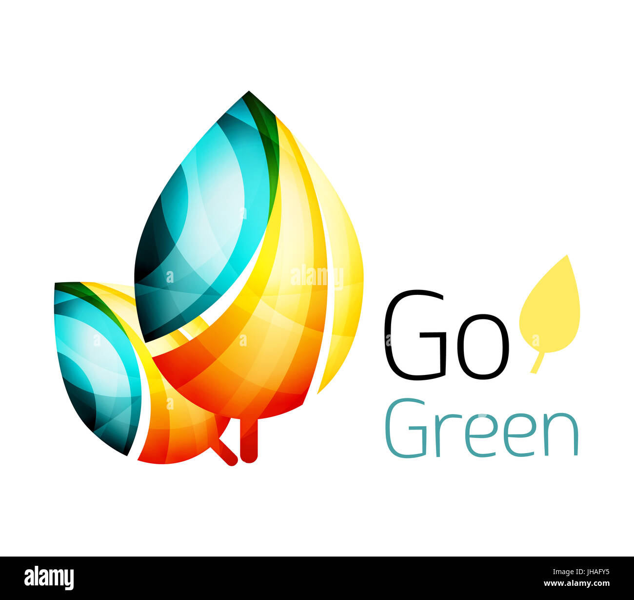 Go green nature concept. logo leaf Stock Photo - Alamy