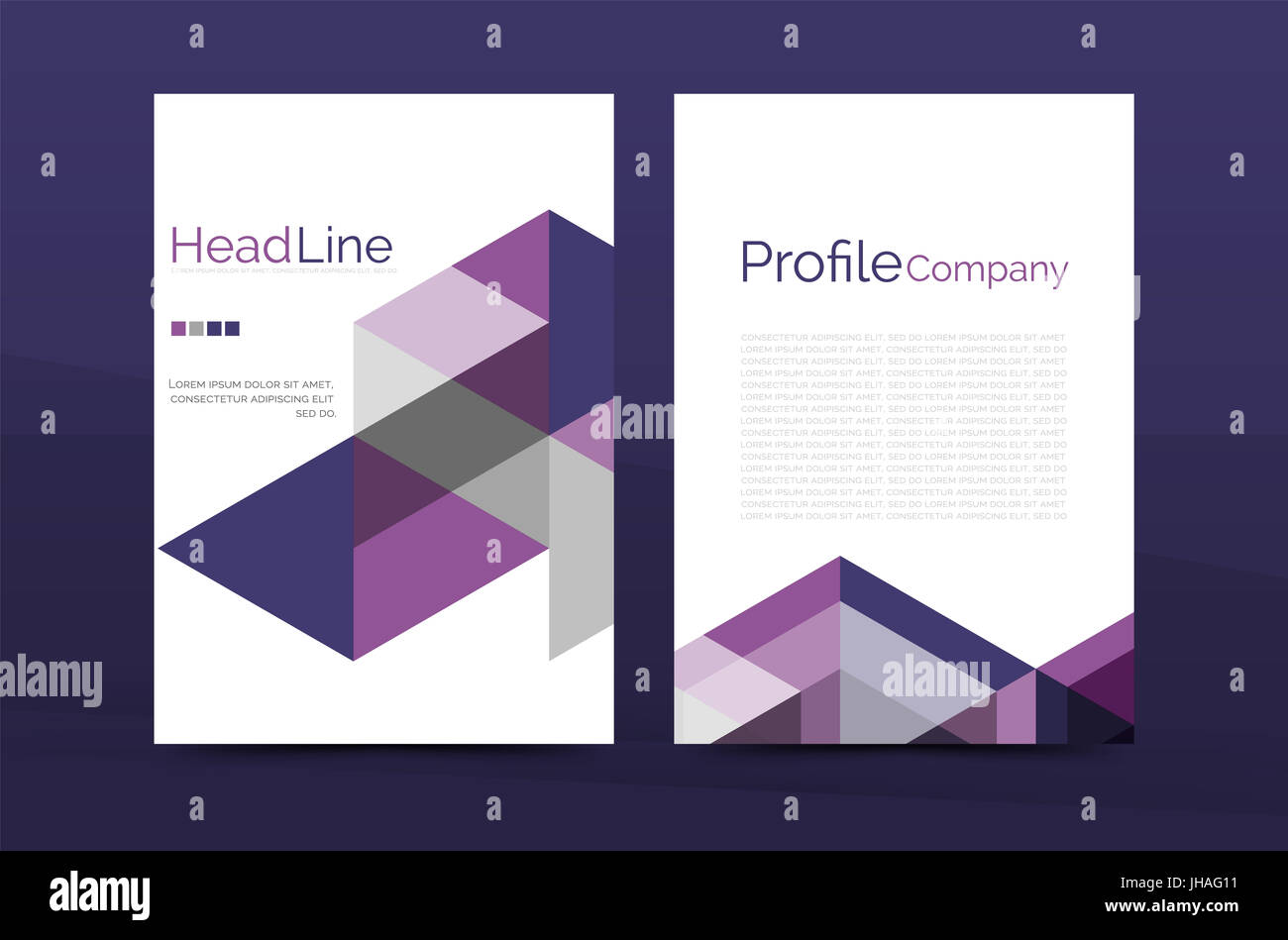 Color business brochure cover template, annual report front page, A4 ...