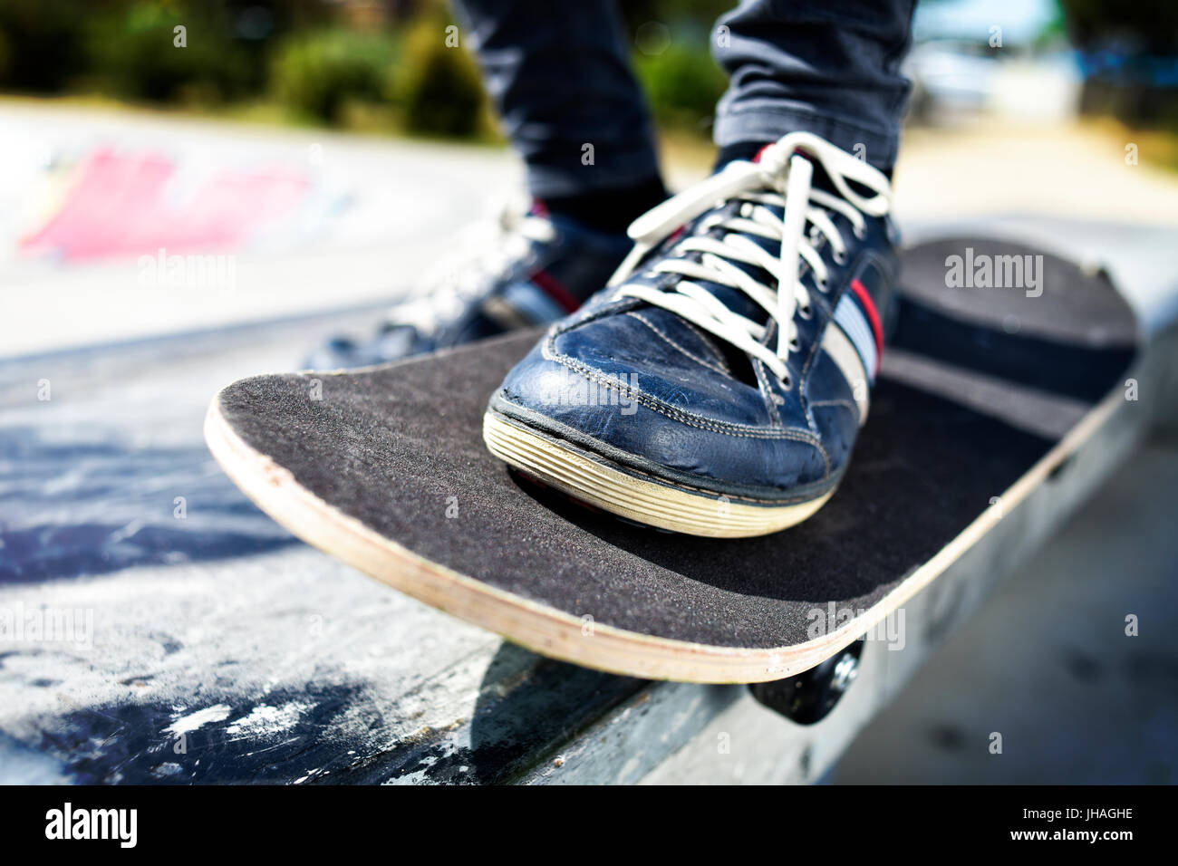 Man Skateboarding In Skate Park High Resolution Stock Photography and ...