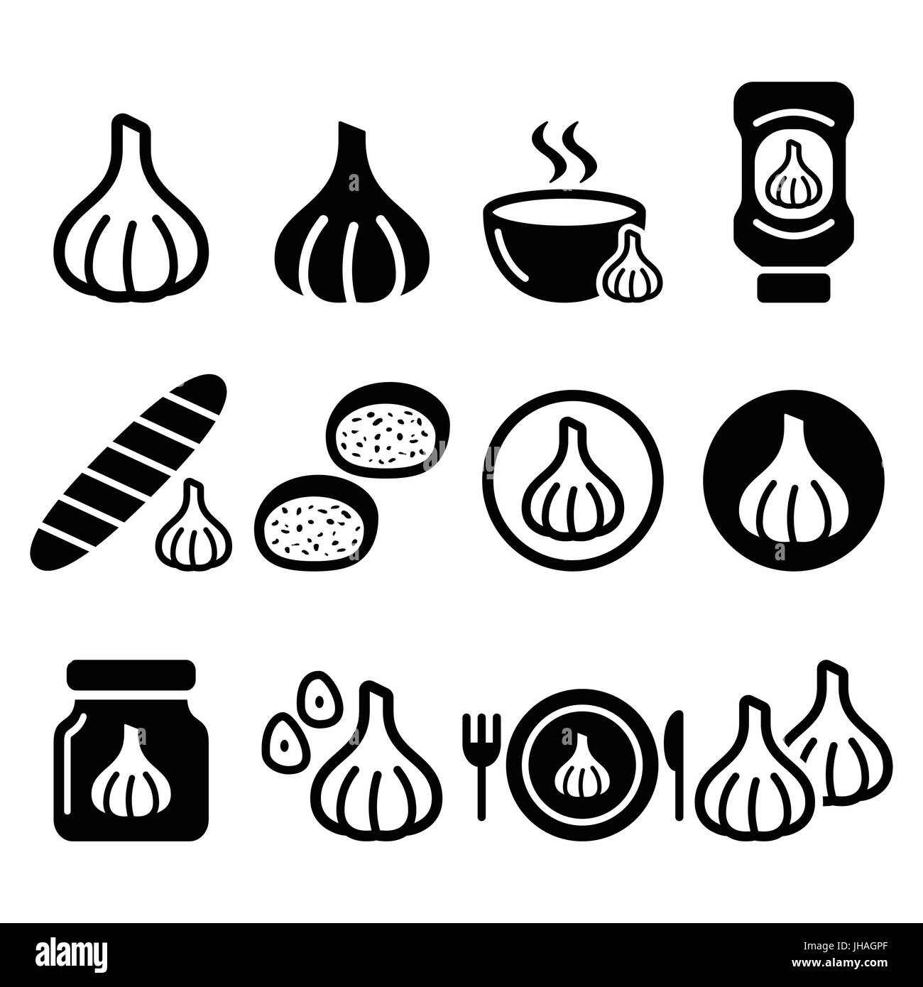 Garlic bread on white Black and White Stock Photos & Images - Alamy