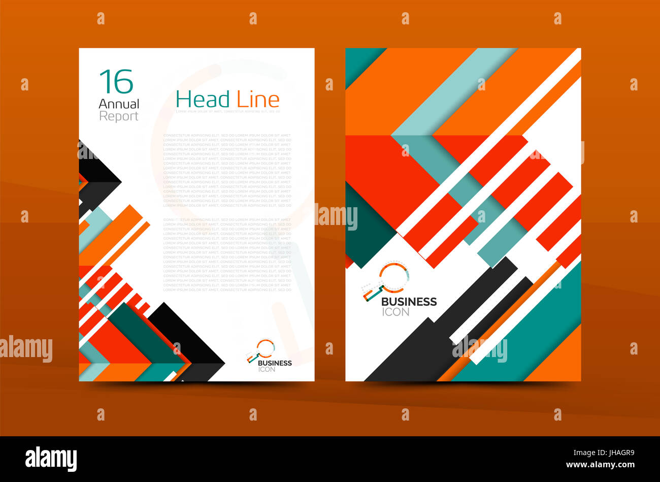 Cover design of annual report cover brochure, modern abstract ...