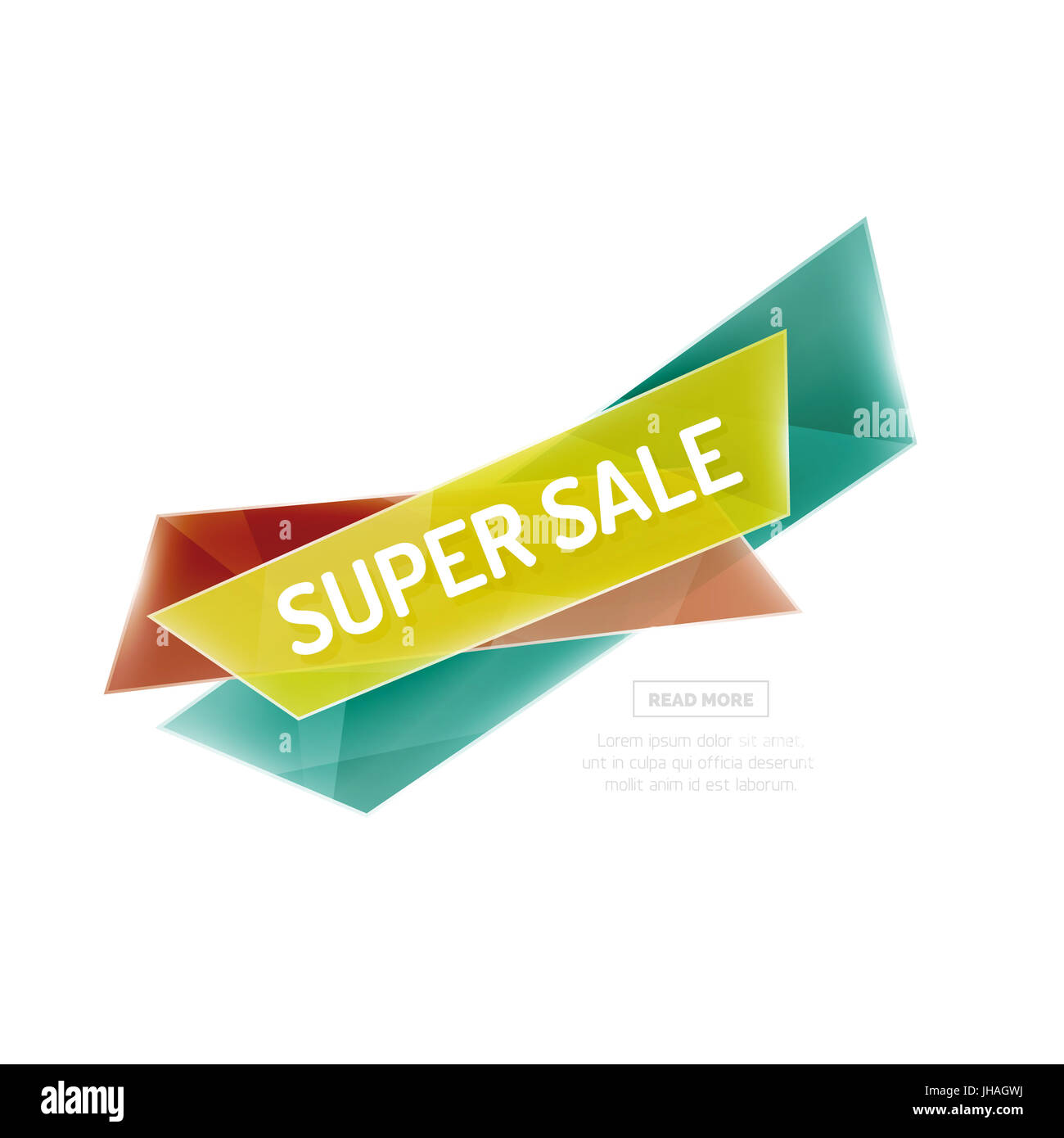 colorful sale banner for promotion or ad. Geometric style illustration ...