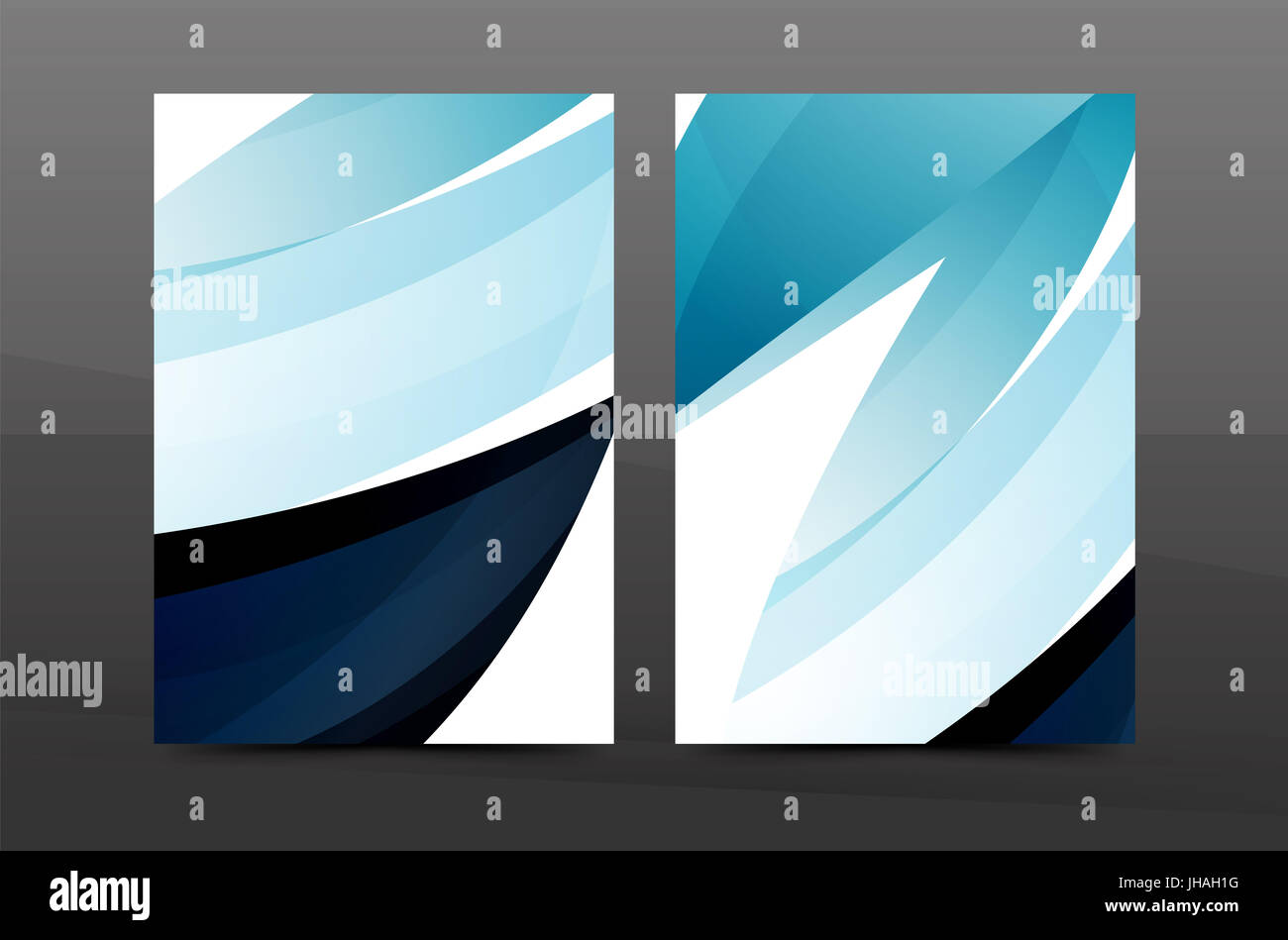 Color waves abstract background geometric A4 business print template ...