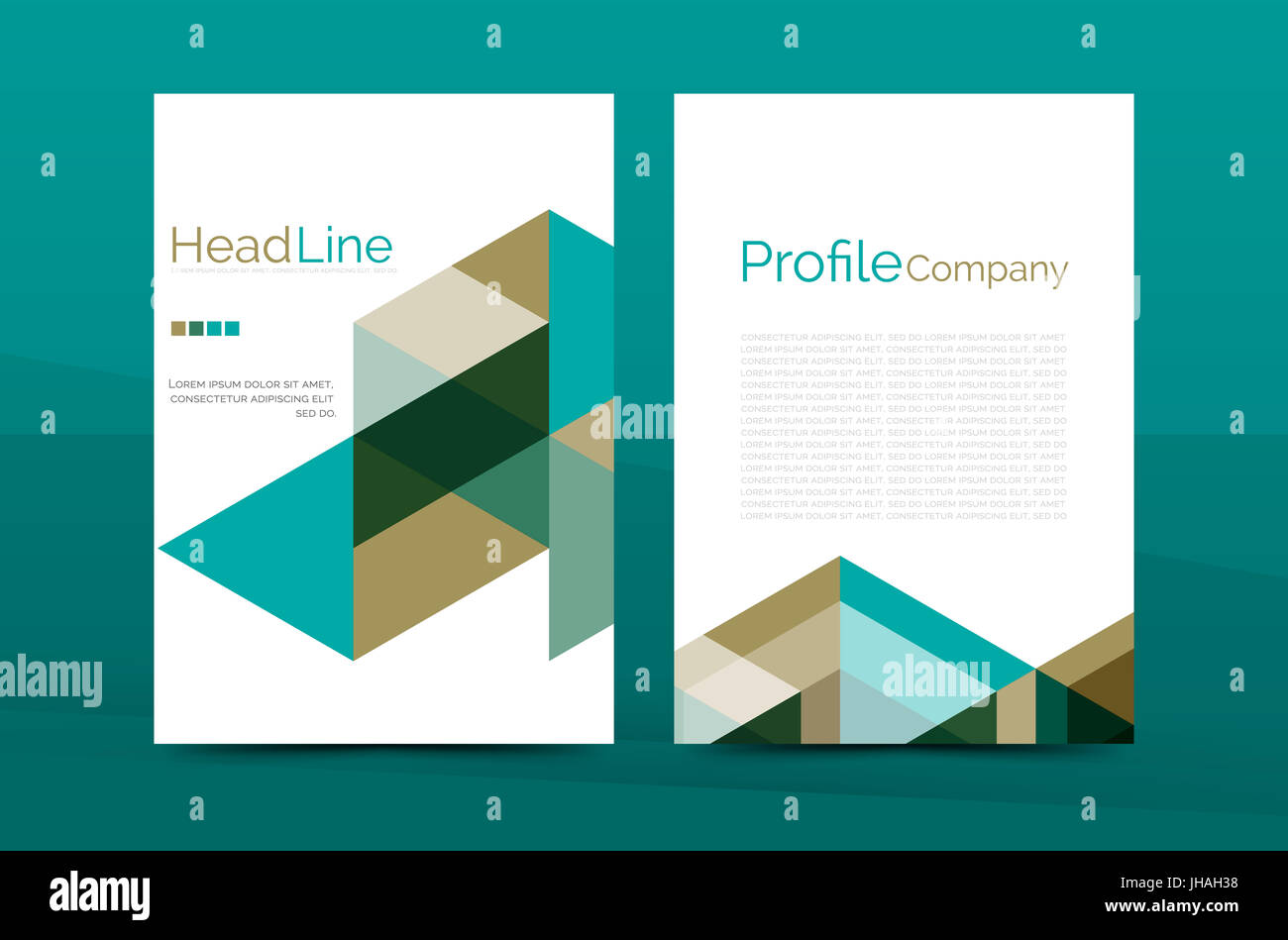 Color business brochure cover template, annual report front page, A4 ...