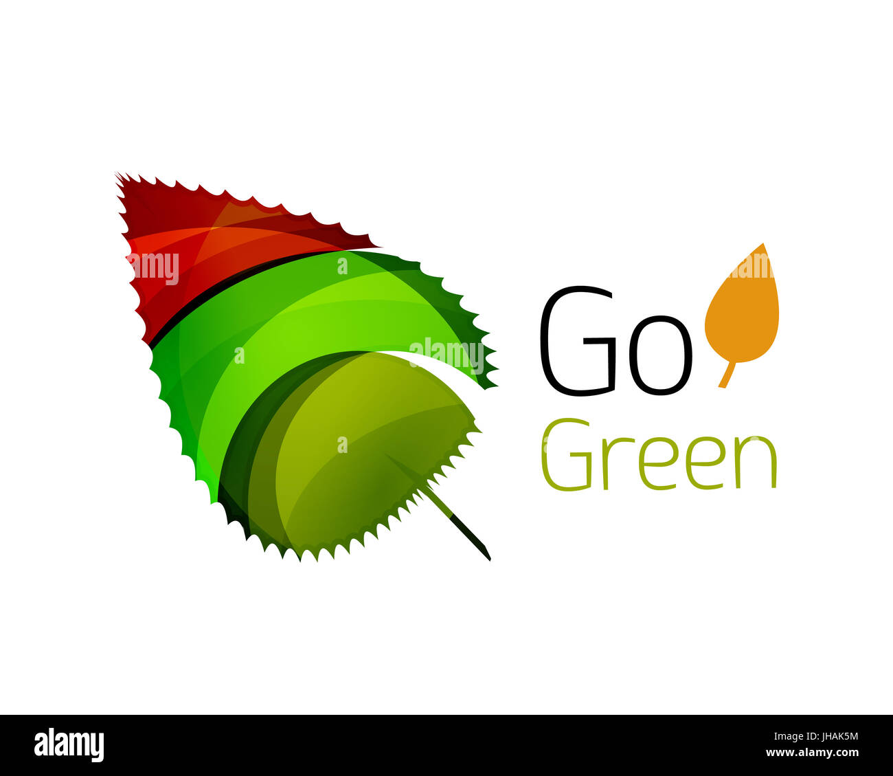 Shiny leaf icon. illustration Stock Photo - Alamy