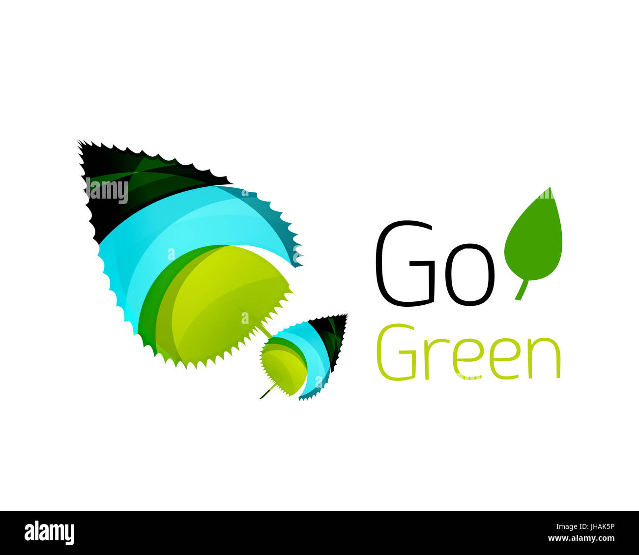 Shiny leaf icon. illustration Stock Photo - Alamy