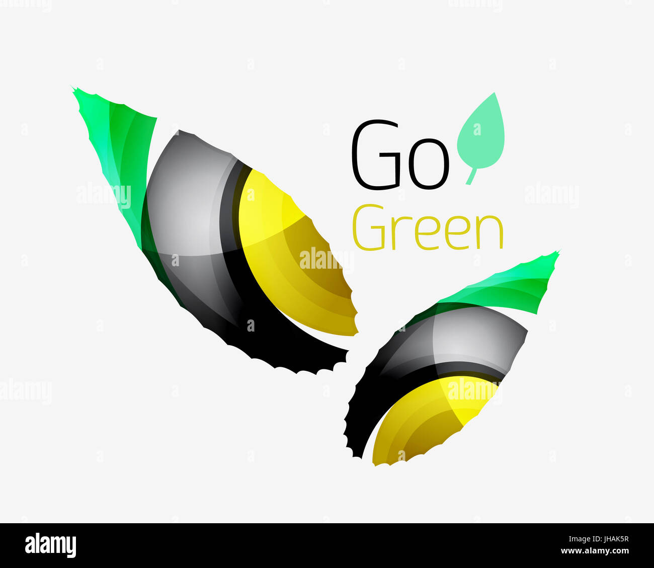 Shiny leaf icon. illustration Stock Photo - Alamy