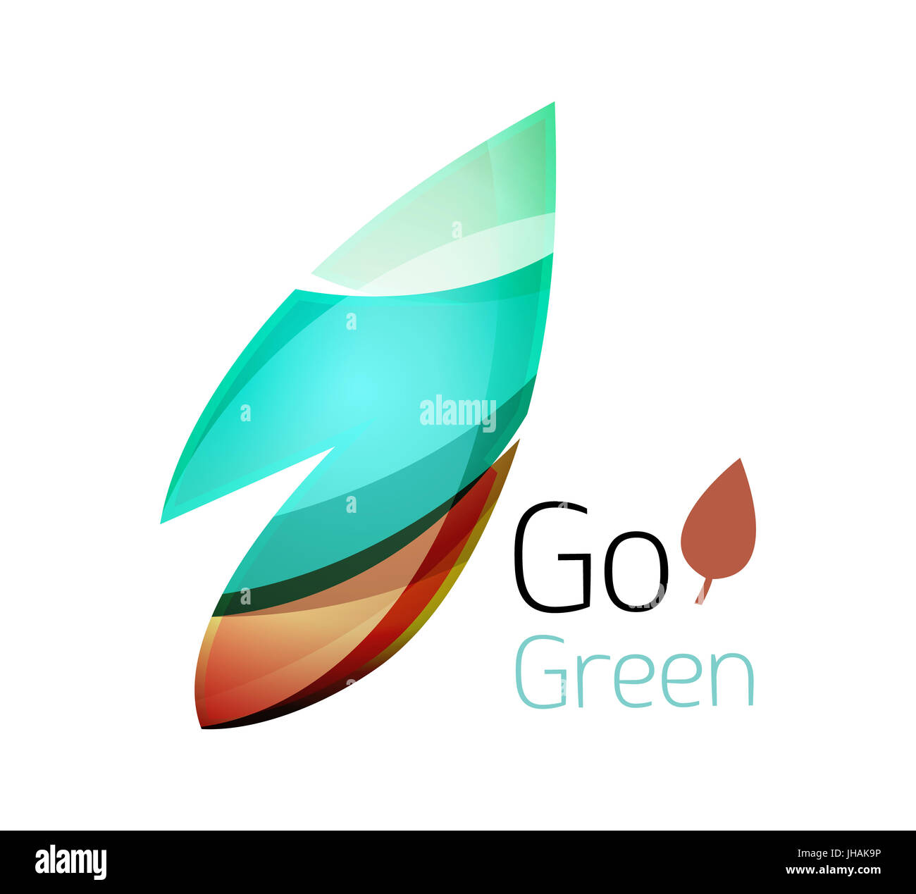 Minimalistic modern abstract leaf design, nature logo. illustration ...