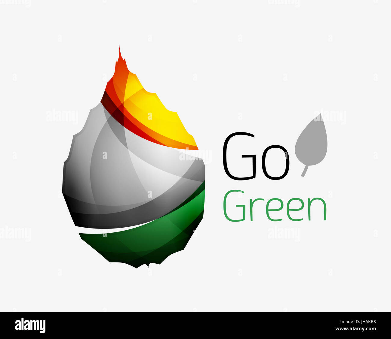 Shiny leaf icon. illustration Stock Photo - Alamy