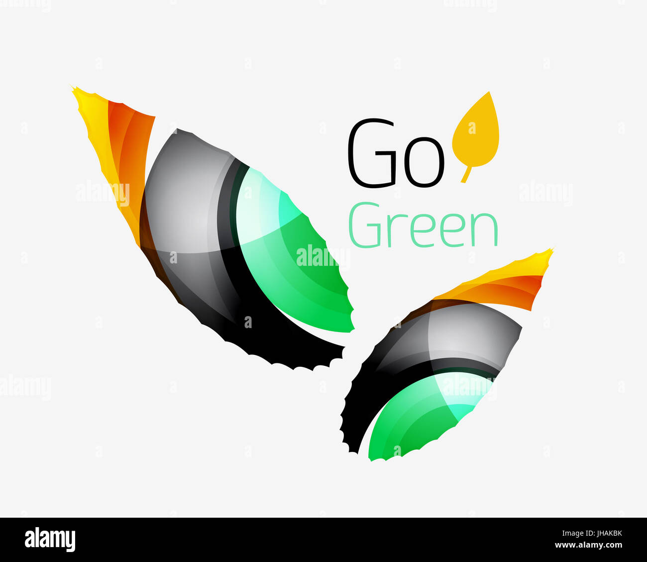 Shiny leaf icon. illustration Stock Photo - Alamy