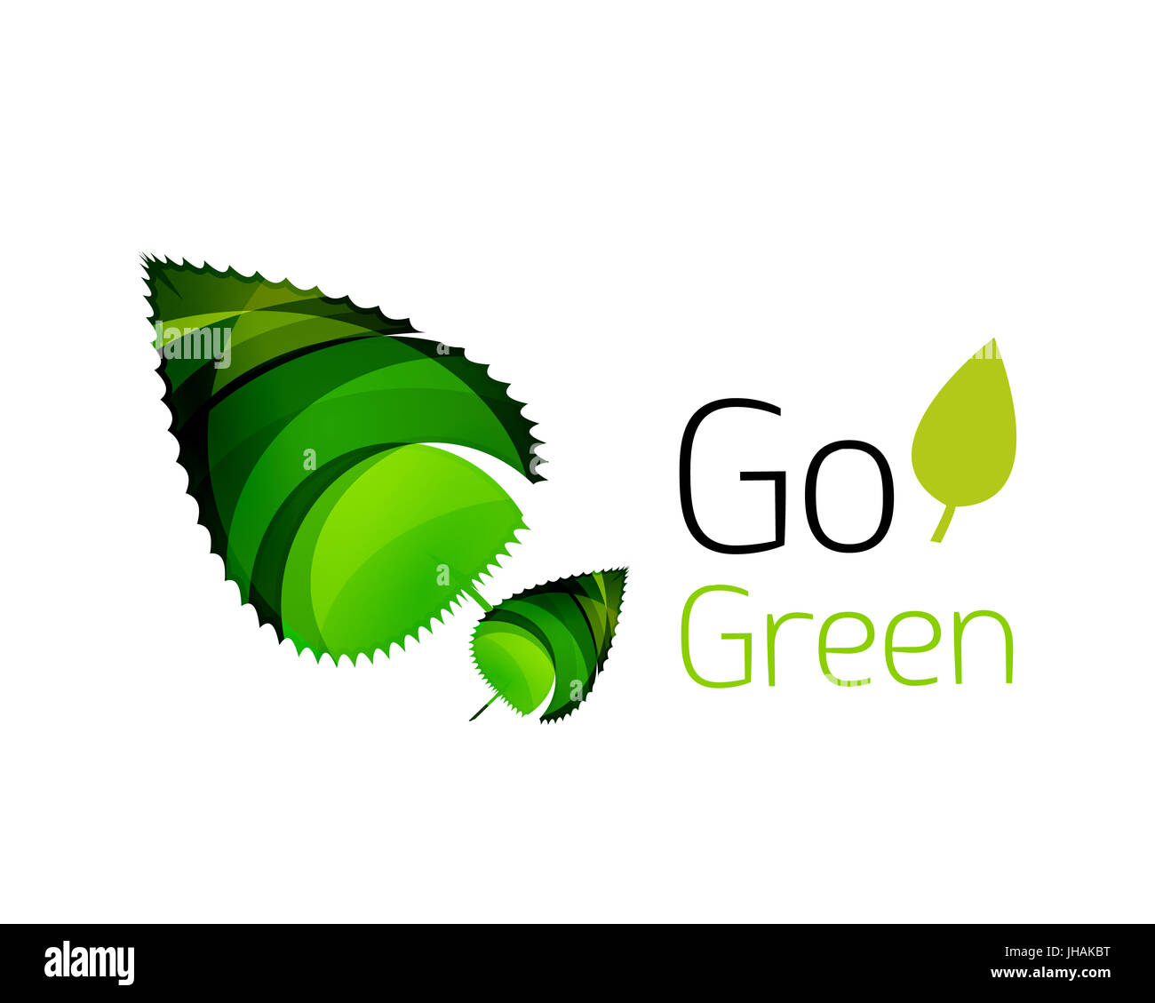 Shiny leaf icon. illustration Stock Photo - Alamy