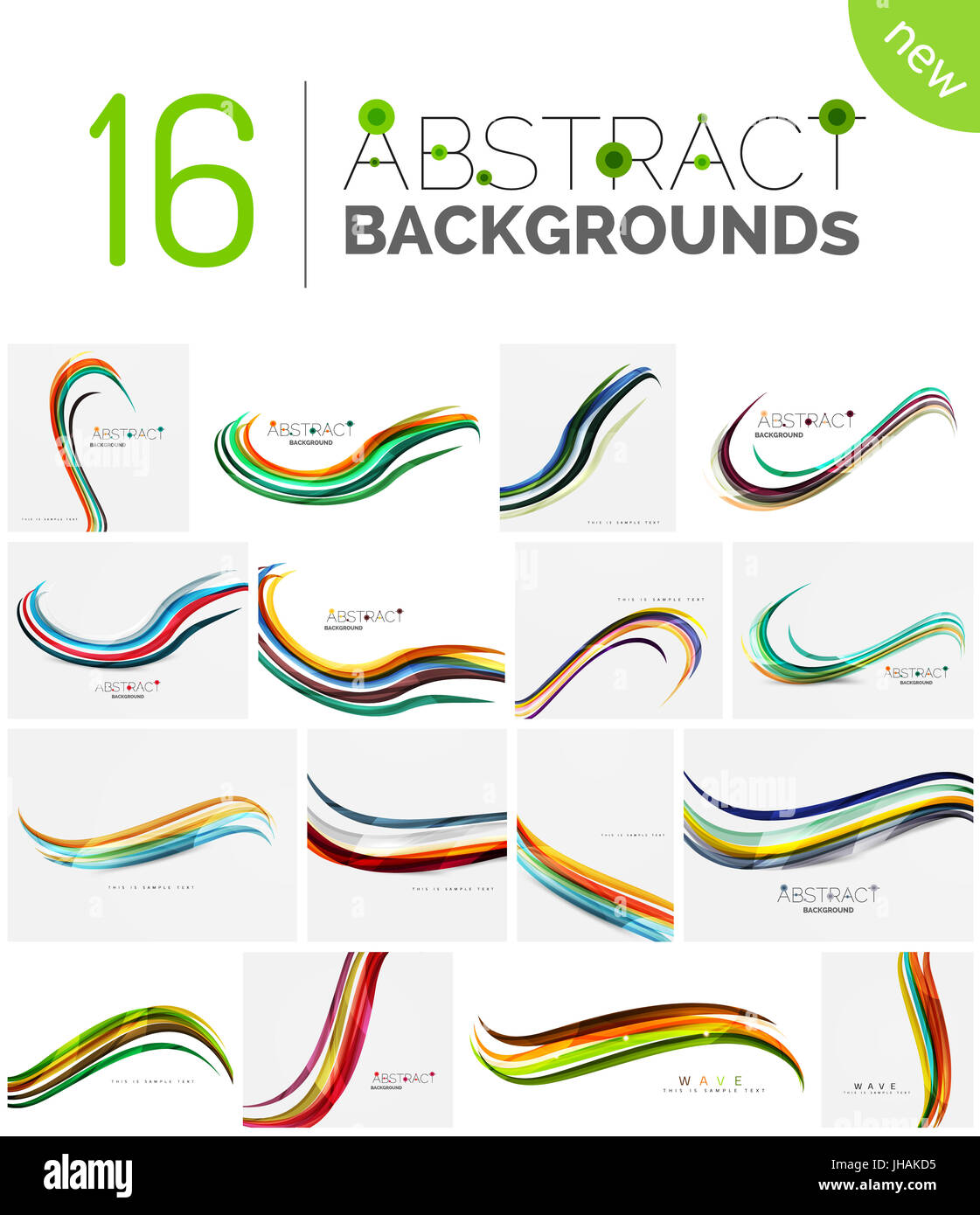 Pack of abstract backgrounds - smooth elegant unusual waves in ...