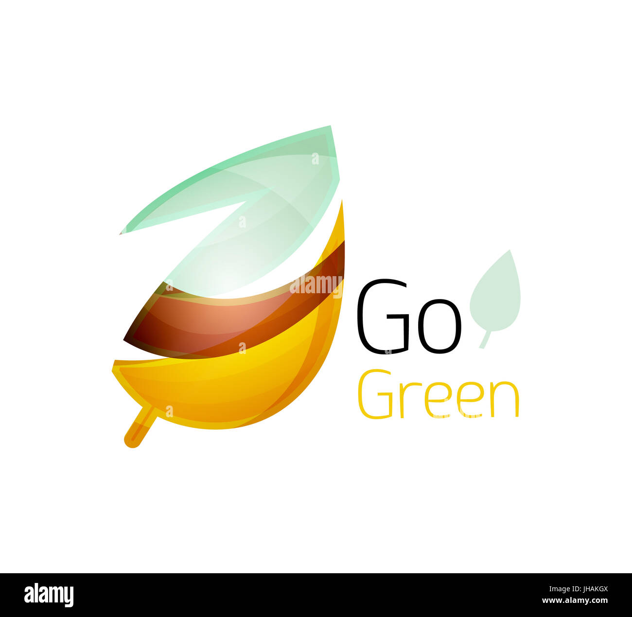 Minimalistic modern abstract leaf design, nature logo. illustration ...