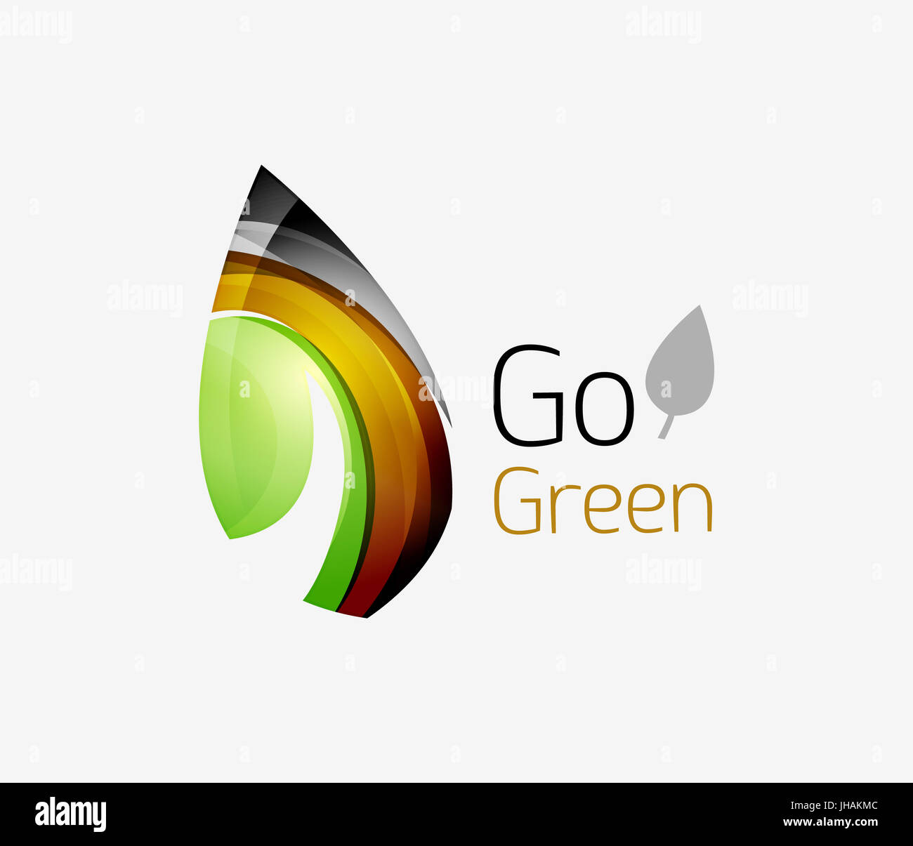 Shiny leaf icon. illustration Stock Photo - Alamy