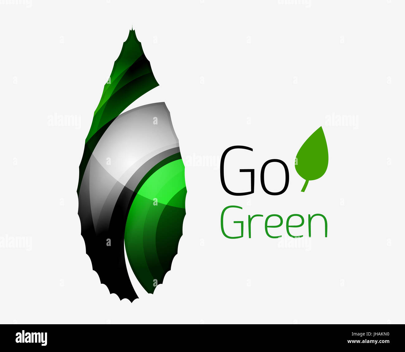 Shiny leaf icon. illustration Stock Photo - Alamy