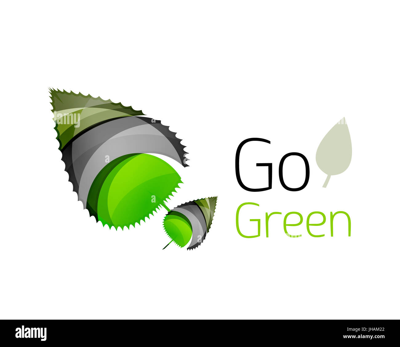 Shiny leaf icon. illustration Stock Photo - Alamy