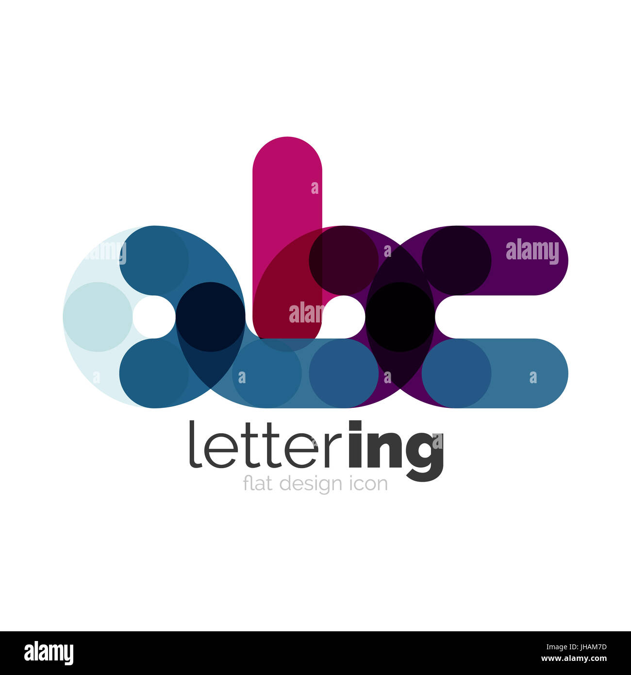 Letter logo business linear icon on white background. Alphabet initial ...