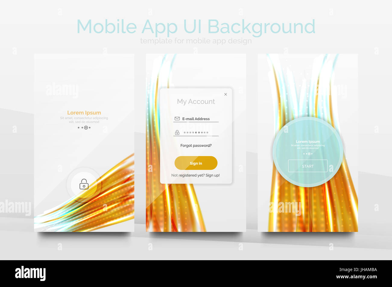 Mobile application interface background, user interface - UI. Smartphone screen mockup gui ...