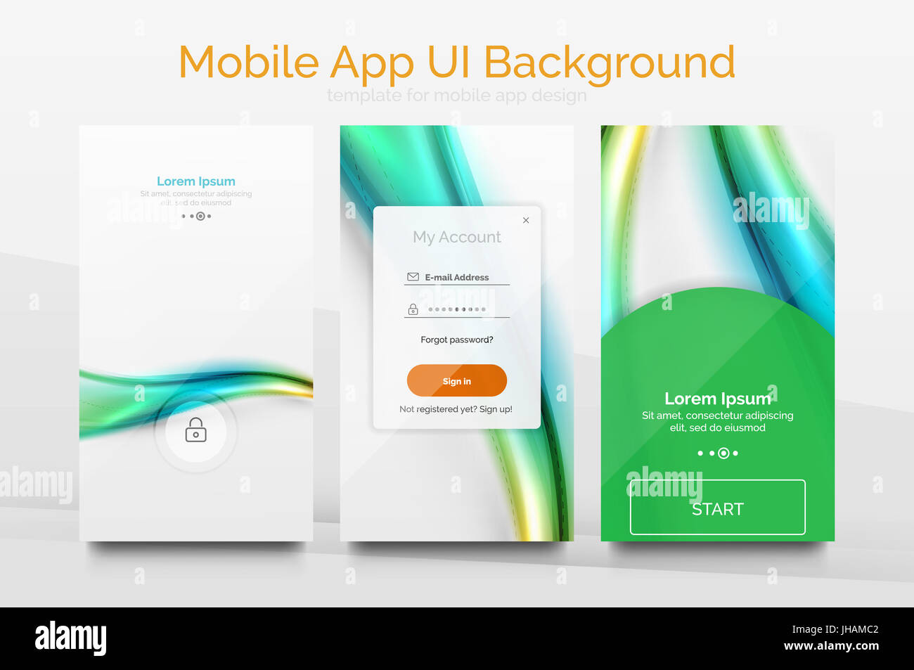 Mobile application interface background, user interface - UI ...