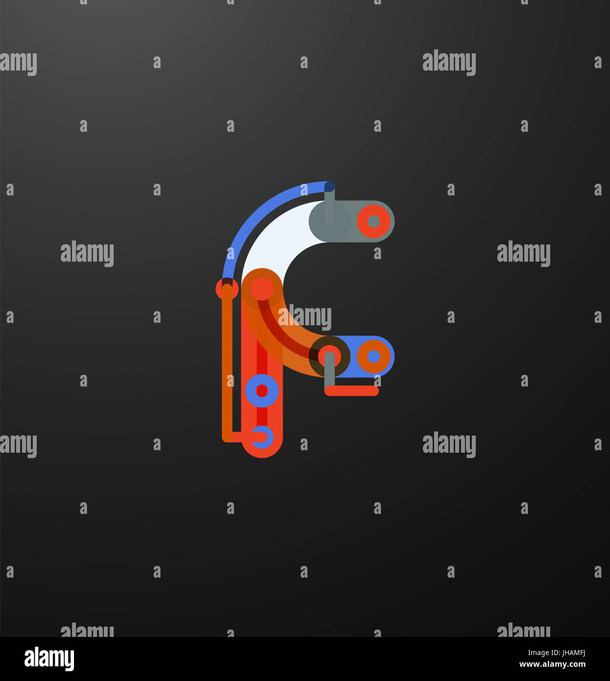 Colorful funny cartoon letter icon. Business logo design Stock Photo ...