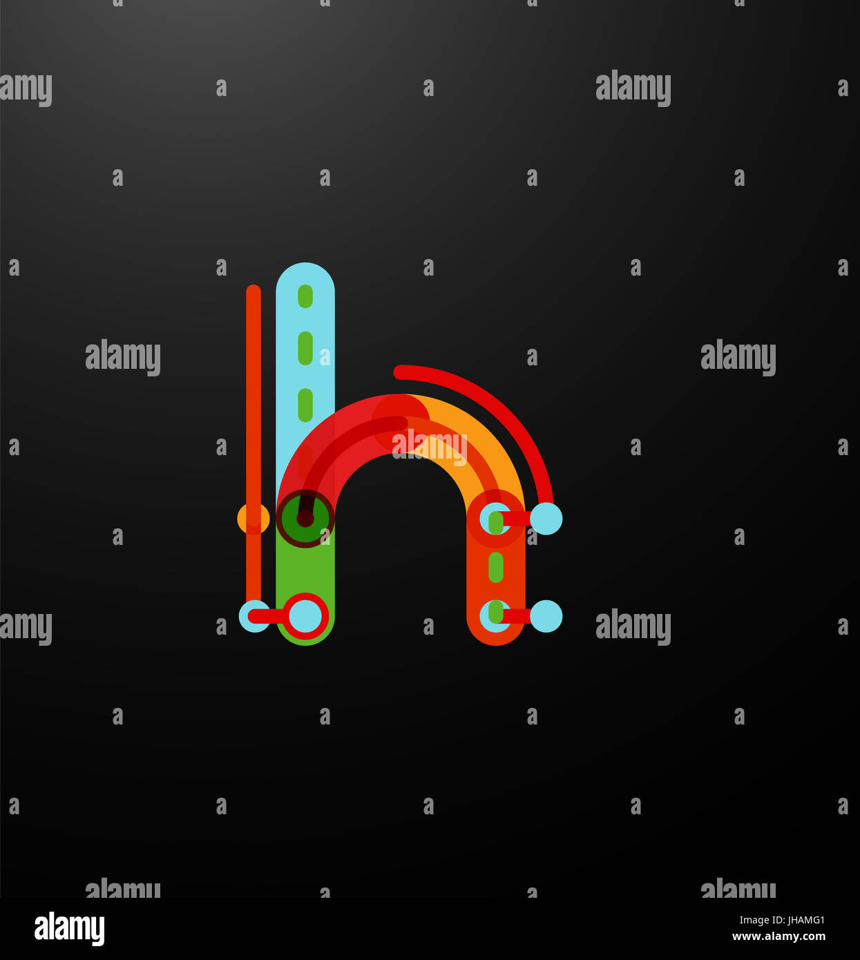 Colorful funny cartoon letter icon. Business logo design Stock Photo ...