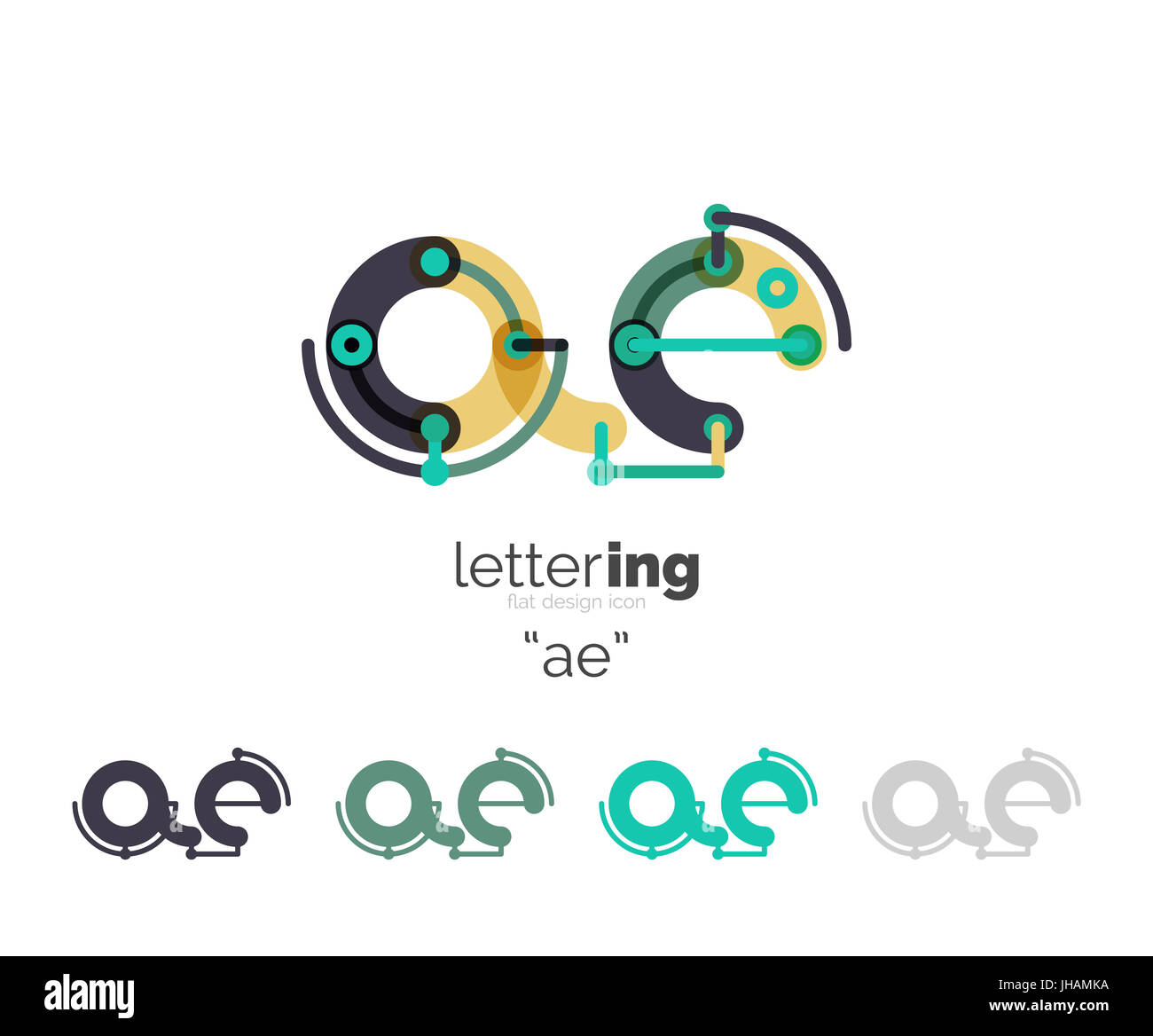 Alphabet letter font logo business icon. Company name concept. Flat ...