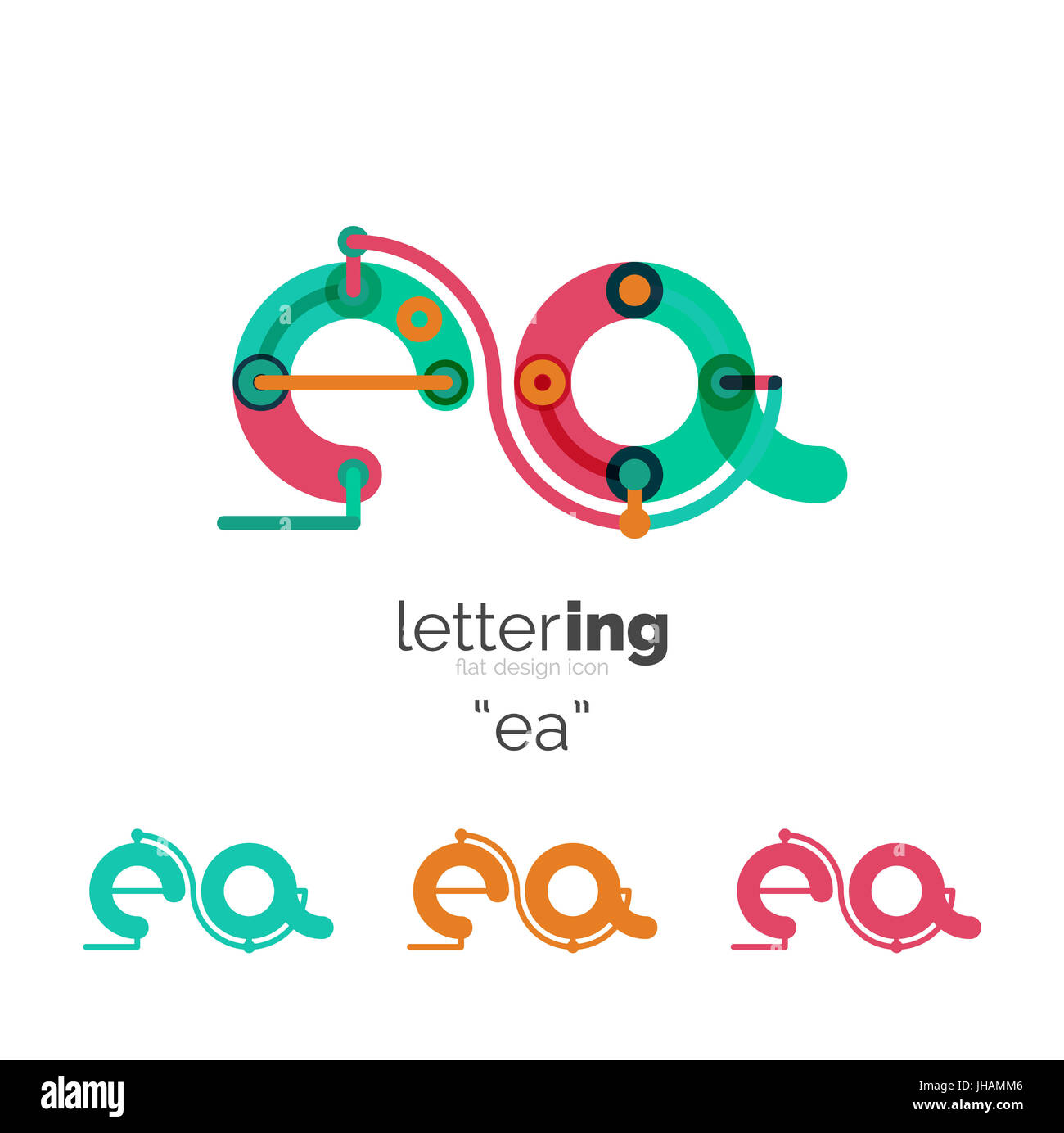 Alphabet letter font logo business icon. Company name concept. Flat ...