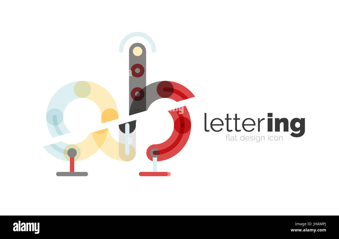 Letter logo business linear icon on white background. Alphabet initial ...