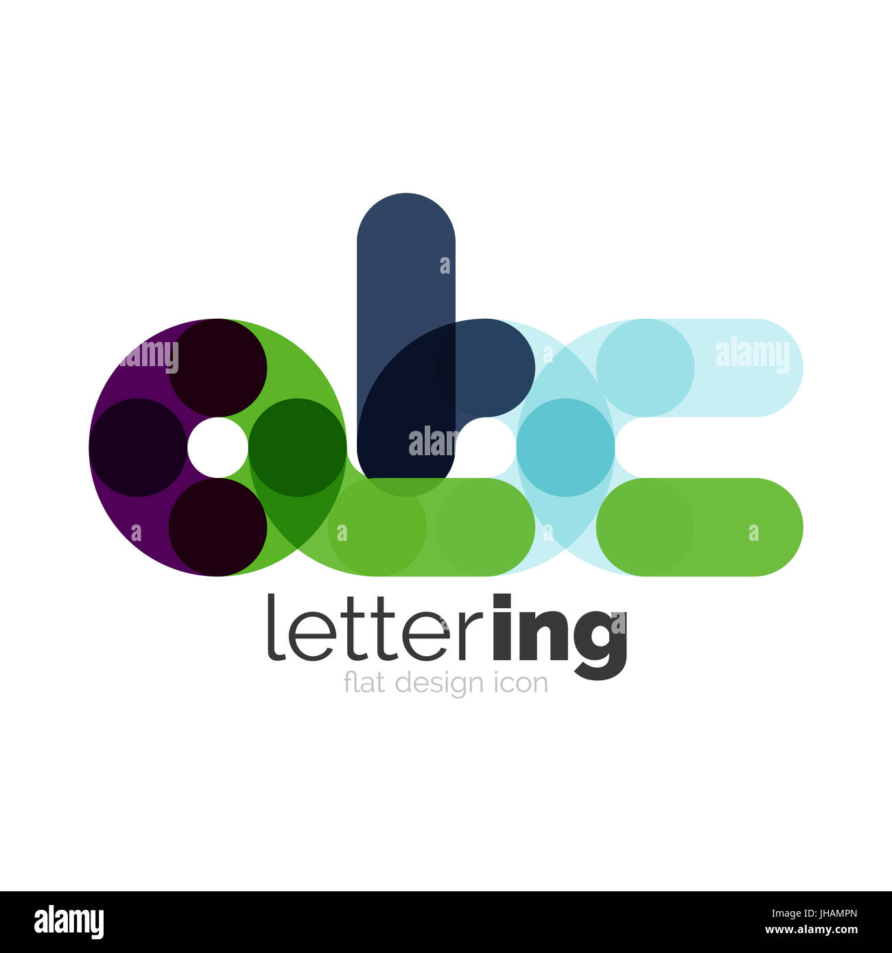 Letter logo business linear icon on white background. Alphabet initial ...